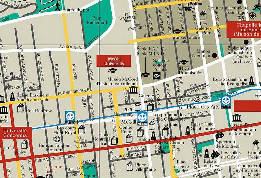 Here's an excerpt (Burnside Hall is roughly opposite theMusée McCord ...